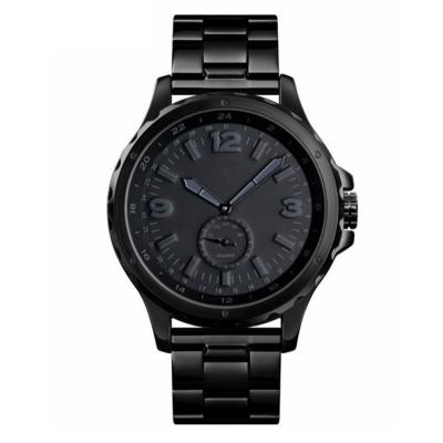 China IP Black Electroplating Mens Quartz Watch Small Dial With 22mm SS Strap for sale