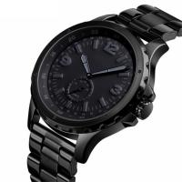 China IP Black Electroplating Mens Quartz Watch Small Dial With 22mm SS Strap for sale