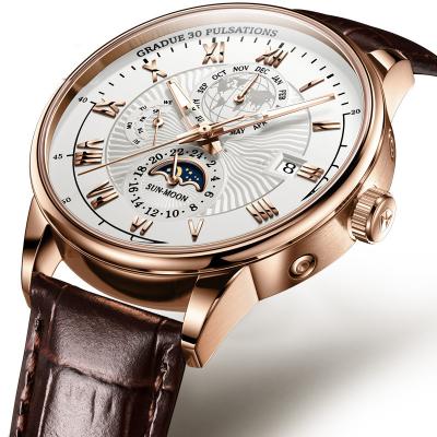 China Business Professional Three Eye Mechanical Quartz Wrist Watches For Executives for sale
