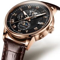 China Business Professional Three Eye Mechanical Quartz Wrist Watches For Executives for sale