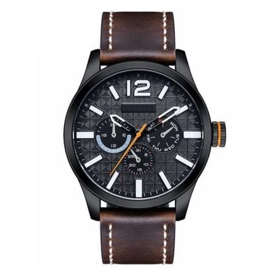 China Men Fashion Sports Waterproof Quartz Watches Three Eye Large Dial Watch for sale
