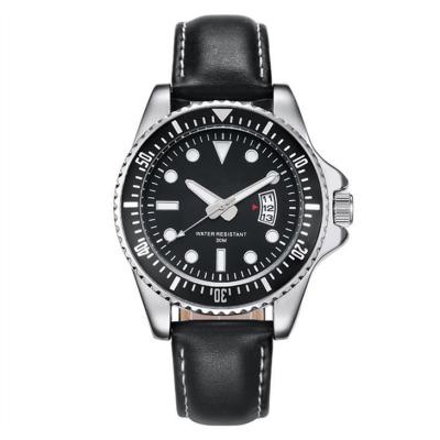 China Men Leather Strap Mechanical Watches Simple Hands Stylish Business Watch for sale