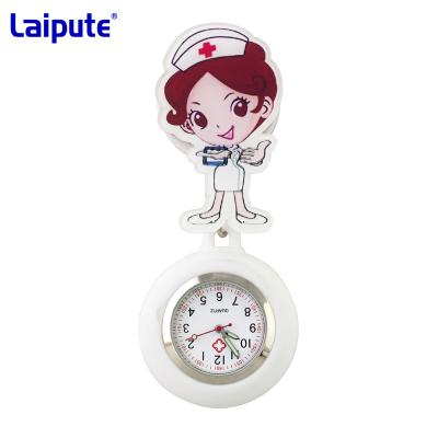 China Digital Retractable Fob Watch Nurses Clip On Fob Watch Quartz Movement for sale