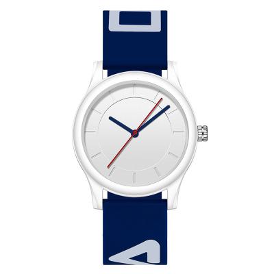 China Casual Silicone Strap Watch Sports Wrist Watch 10mm Thickness Acrylic Mirror for sale