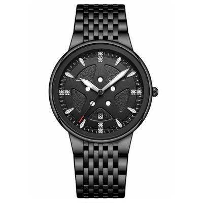 China Waterproof Stainless Steel Chronograph Watch Thin Calendar Automatic Mechanical Watch for sale