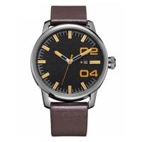 China Mens Pin Buckle Black Casual Watches Wear Resistant Leather Belt Quartz Watch for sale