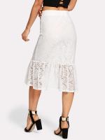China Ruffle Hem Asymmetric Lace Skirt For Women for sale