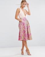 China OEM Service Women Skirt with Side Pockets and Zip Fastening for sale