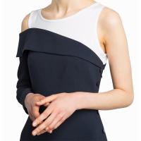 China New Design High Quality Mercer Tank Navy One Shoulder Blazer Classic Style Dress for Women for sale