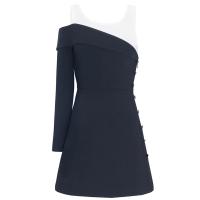 China New Design High Quality Mercer Tank Navy One Shoulder Blazer Classic Style Dress for Women for sale