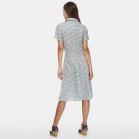 China 2018 New Boho Style Women Short Sleeve Linen Liberty Print Vintage Midi Beach Dress for sale
