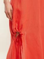 China Women Clothing Summer Sleeveless With V neck Linen Maxi Dresses For Ladies for sale