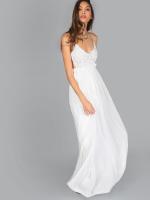 China Greek Goddess V neck Maxi Crochet Dress Summer Apparel for sale