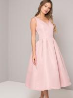 China Pink Sleeveless Open Back Long Dress Woman for sale