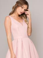 China Pink Sleeveless Open Back Long Dress Woman for sale