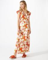 China Boho Hibiscus Wrap Maxi Women Dress for sale