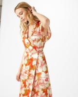 China Boho Hibiscus Wrap Maxi Women Dress for sale
