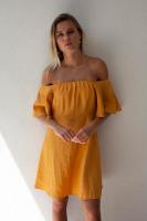 China Summer women off shoulder golden dress for sale