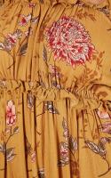 China Boho Summer Printed Mustard Floral Mini Women Casual Dresses for sale