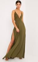China New arrival khaki sexy women chic party dress for sale