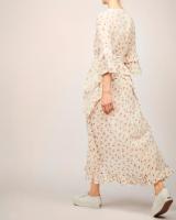 China Latest Flounce Design Bohemian Summer Roses Woman Dress with Bow for sale