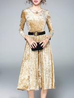 China A-line Long Sleeve elegant office dresses for lady for sale