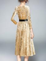 China A-line Long Sleeve elegant office dresses for lady for sale