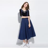 China Stunning modern style bandage long length denim skirts for sale