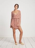 China Summer Wholesale Design Striped Long Sleeve Casual Woman Dress for sale