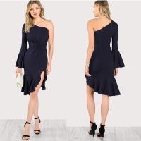 China summer one shoulder women fashion dress for sale