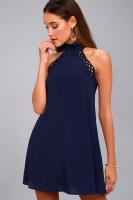 China sexy backless halter lady dress for sale