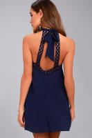 China sexy backless halter lady dress for sale