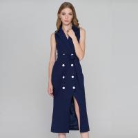 China wholesale blue sleeveless blazer dress for sale