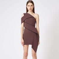 China Wholesale Shoulder slope ladies formal midi dress for sale