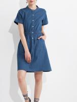 China Women Summer Clothing 100 % Cotton Denim Dress for sale