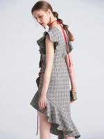 China 2018 New Fashion Lady Grey Dress for sale