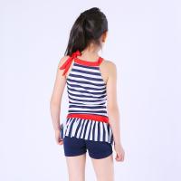 China 2019 Popular Stripe  Split Skirt Swimming Suit for sale