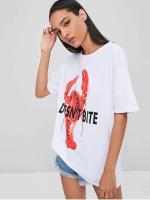 China 2018 Summer White Short Sleeve Printed Cotton Women T Shirt for sale