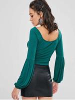 China Women Clothing V Neck Women Blouse Long Sleeve 2018 for sale