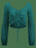 China Women Clothing V Neck Women Blouse Long Sleeve 2018 for sale