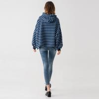 China Women Boutique Clothes Custom Stripe Hoodies  Sweatshirts for sale