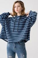 China Women Boutique Clothes Custom Stripe Hoodies  Sweatshirts for sale