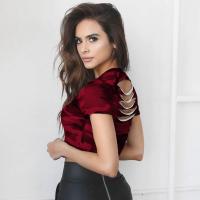 China Trendy Clothing Womens Sexy Tight T Shirt for sale