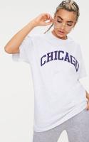 China Chicago plus size women T  shirt grey for sale