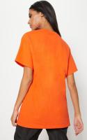 China Overdress ladies printed T shirt with O neck for sale