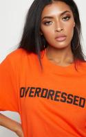 China Overdress ladies printed T shirt with O neck for sale