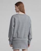 China Ladies Gray Cotton Two Piece Set Sweatshirt Women for sale