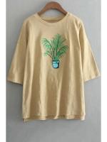 China China Manufacturer Women Embroidered Crew Neck T Shirt For Girl for sale