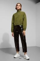China New Fashion Fall Clothing Turtle Neck Zipper Sweatshirt Women for sale