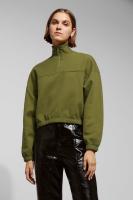 China New Fashion Fall Clothing Turtle Neck Zipper Sweatshirt Women for sale